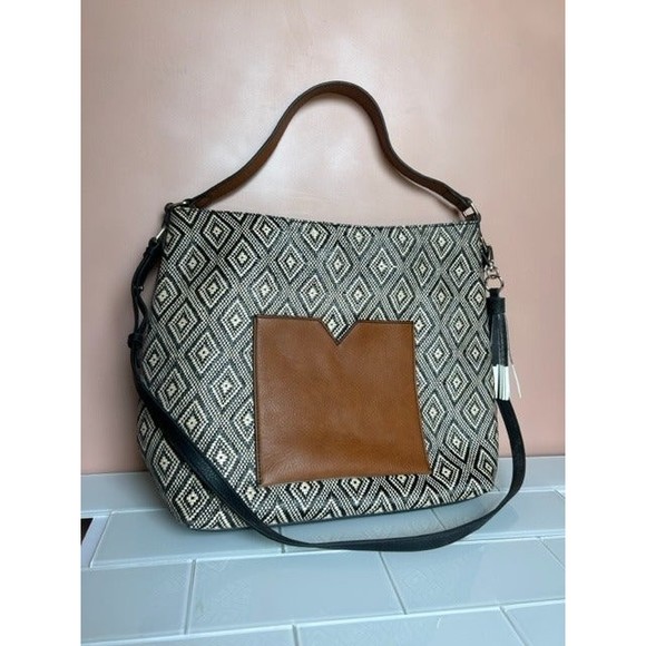 Kelly & Katie | Bags | Kelly Katie Straw Leather Tote | Poshmark